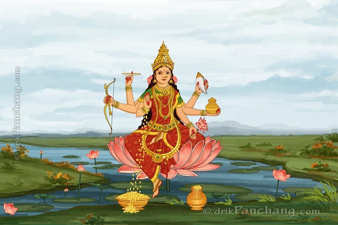 Dhana Lakshmi - Goddess of Material Wealth