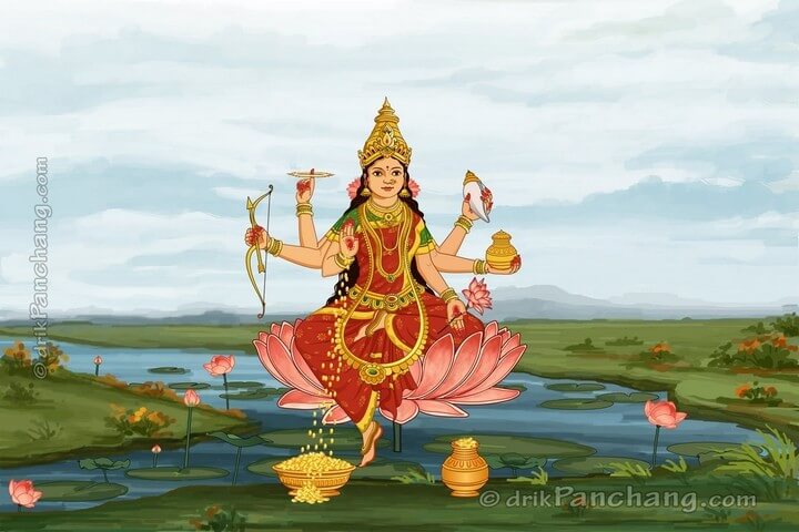 Dhana Lakshmi - Goddess of Material Wealth
