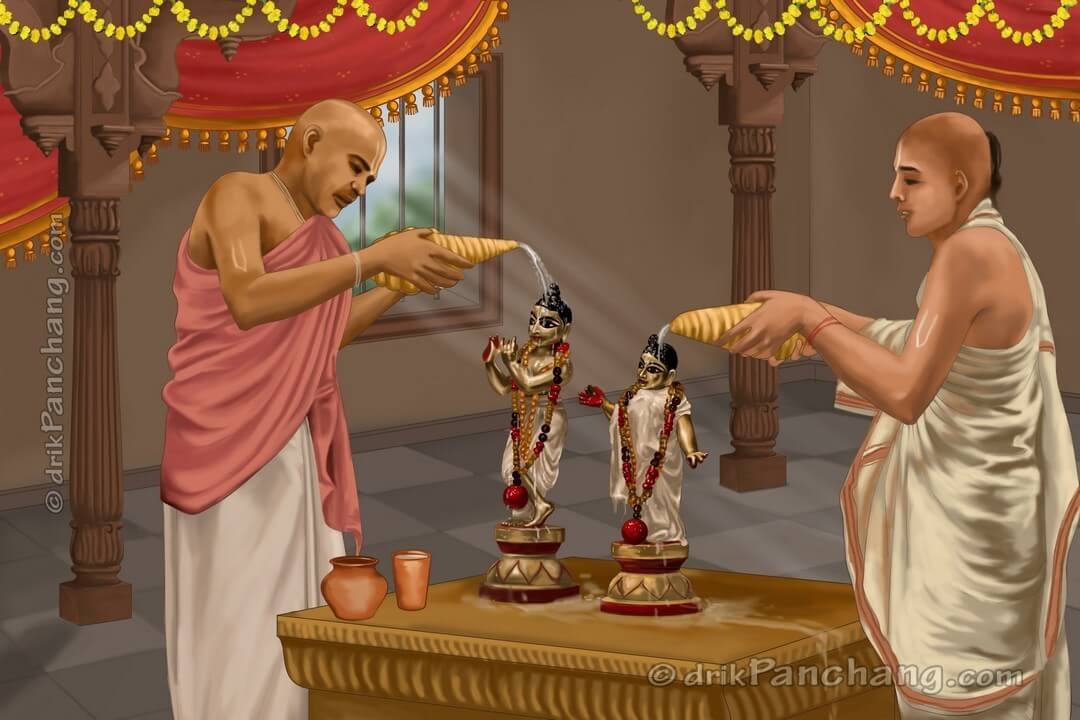 Krishna Janmashtami Puja Vidhi | Shodashopachara Krishna Puja during ...