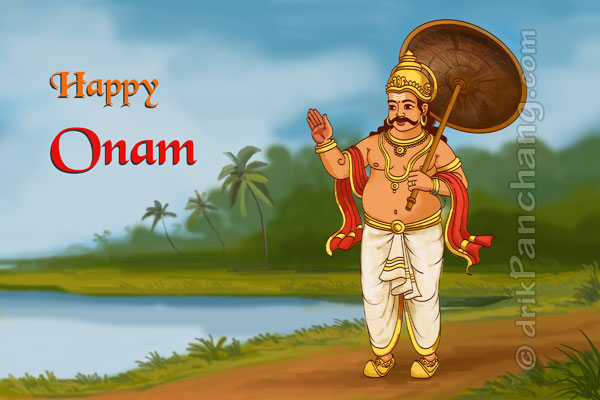 Onam Greeting - King Mahabali on Onam