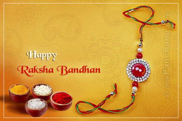 Rakhi Greeting - Rakhi with Puja Samagri