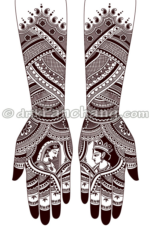 Mehandi Designs and Patterns | Mehndi Designs - Radha-Krishna Mehandi