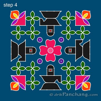 12x12 Dot Rangoli | 12x12 Dot Rangoli Design | 12x12 Dot Rangoli ...
