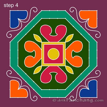12x12 Dot Rangoli | 12x12 Dot Rangoli Design | 12x12 Dot Rangoli ...