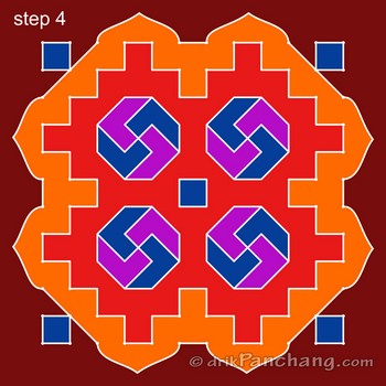 12x12 Dot Rangoli | 12x12 Dot Rangoli Design | 12x12 Dot Rangoli ...