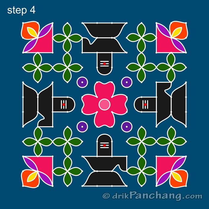 12x12 Dot Rangoli | 12x12 Dot Rangoli Design | 12x12 Dot Rangoli ...