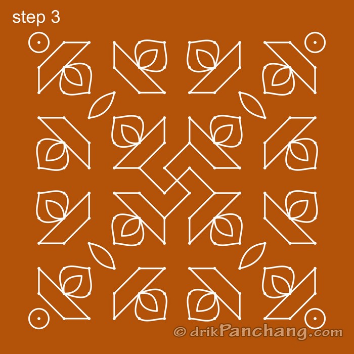 12x12 Dot Rangoli | 12x12 Dot Rangoli Design | 12x12 Dot Rangoli ...