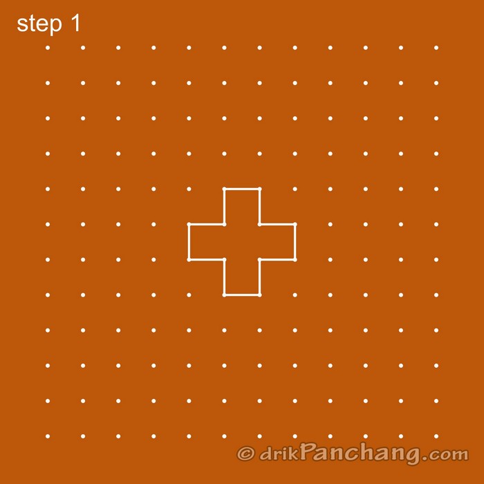 12x12 Dot Rangoli | 12x12 Dot Rangoli Design | 12x12 Dot Rangoli ...