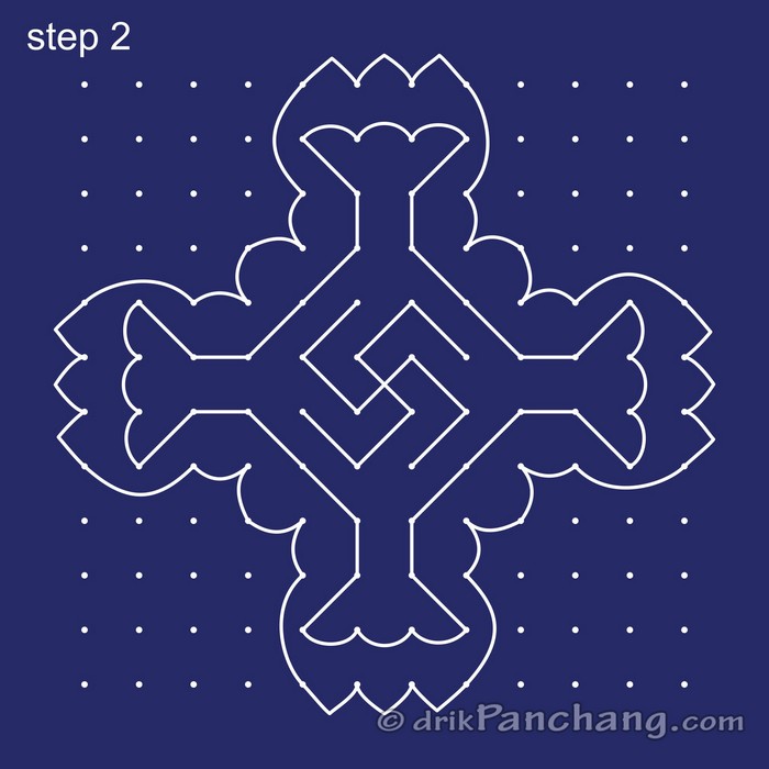 12x12 Dot Rangoli | 12x12 Dot Rangoli Design | 12x12 Dot Rangoli ...