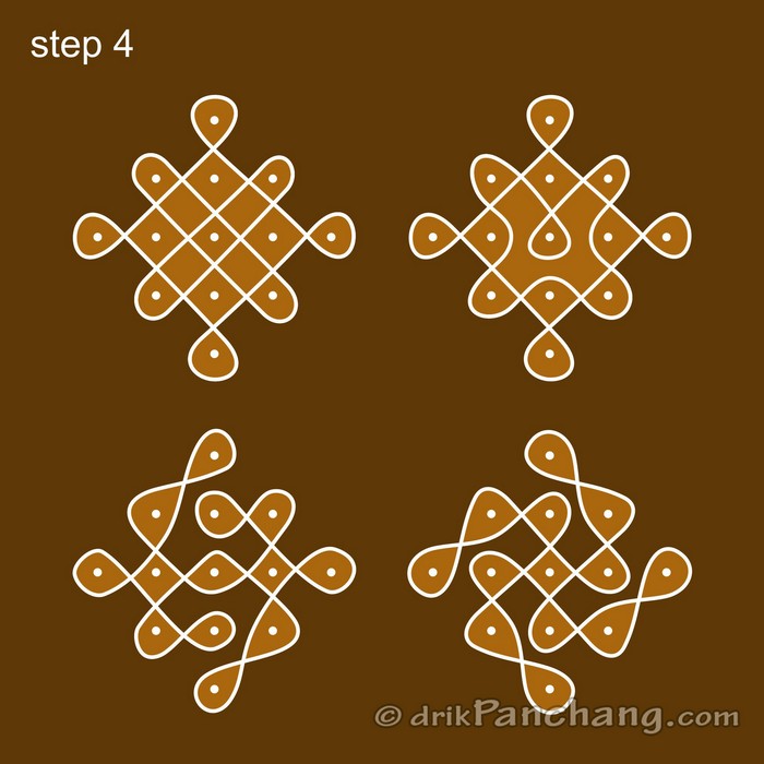 3x3 Dot Rangoli | 3x3 Dot Rangoli Design | 3x3 Dot Rangoli Designs ...