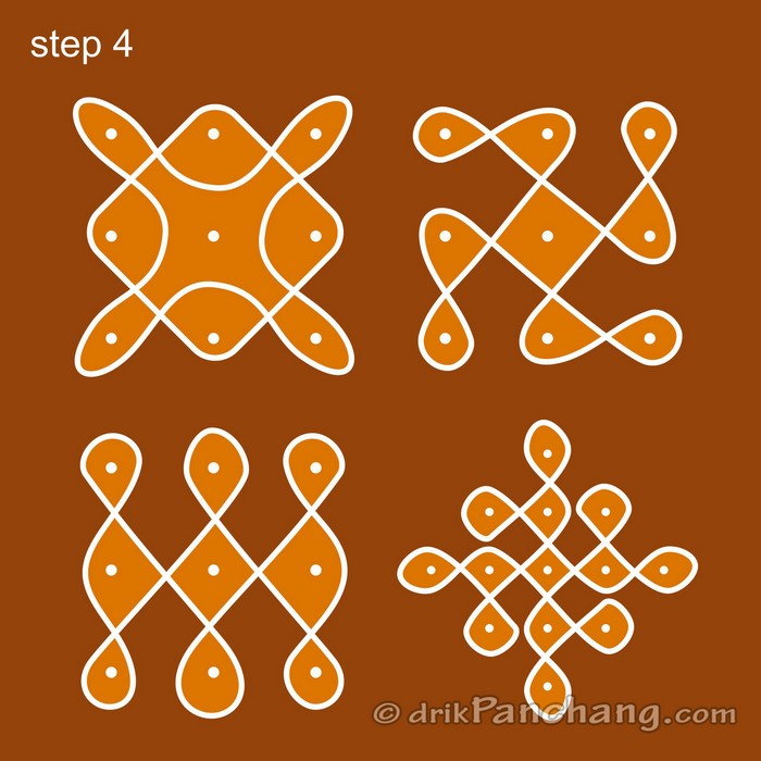 3x3 Dot Rangoli | 3x3 Dot Rangoli Design | 3x3 Dot Rangoli Designs ...