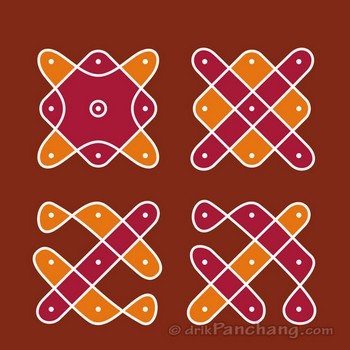 3x3 Dot Rangoli Designs | 3x3 Dot Kolam Designs | 3x3 Dot Muggu Designs ...