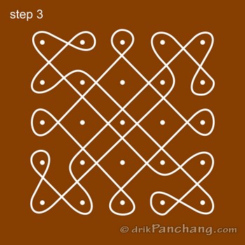 5x5 Dot Rangoli | 5x5 Dot Rangoli Design | 5x5 Dot Rangoli Designs ...
