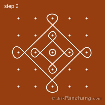 5x5 Dot Rangoli | 5x5 Dot Rangoli Design | 5x5 Dot Rangoli Designs ...