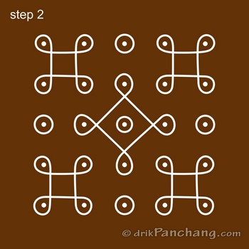 5x5 Dot Rangoli | 5x5 Dot Rangoli Design | 5x5 Dot Rangoli Designs ...