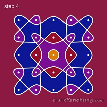 5x5 Dot Rangoli | 5x5 Dot Rangoli Design | 5x5 Dot Rangoli Designs ...