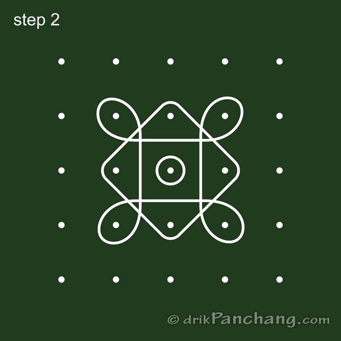 5x5 Dot Rangoli | 5x5 Dot Rangoli Design | 5x5 Dot Rangoli Designs ...