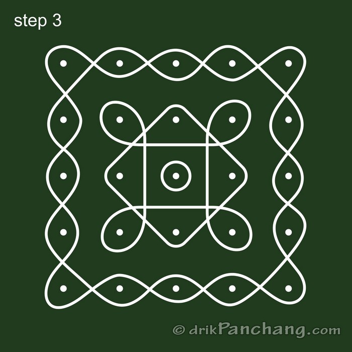 5x5 Dot Rangoli | 5x5 Dot Rangoli Design | 5x5 Dot Rangoli Designs ...