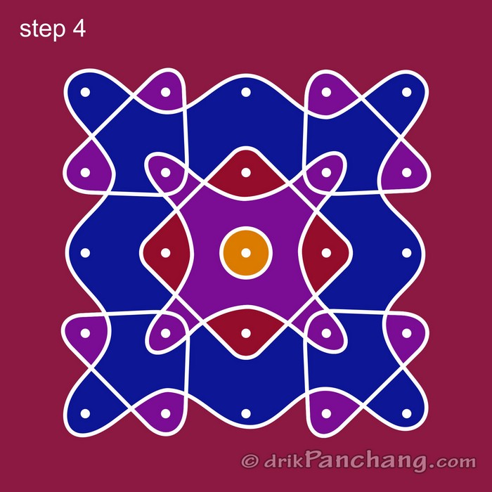 5x5 Dot Rangoli | 5x5 Dot Rangoli Design | 5x5 Dot Rangoli Designs ...