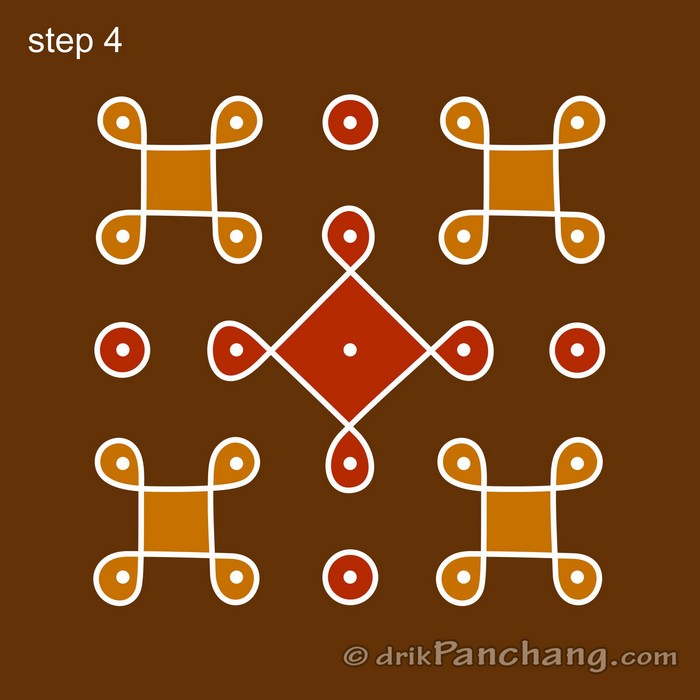 5x5 Dot Rangoli | 5x5 Dot Rangoli Design | 5x5 Dot Rangoli Designs ...