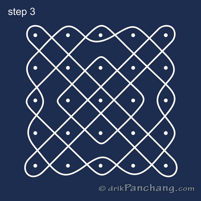 5x5 Dot Rangoli | 5x5 Dot Rangoli Design | 5x5 Dot Rangoli Designs ...