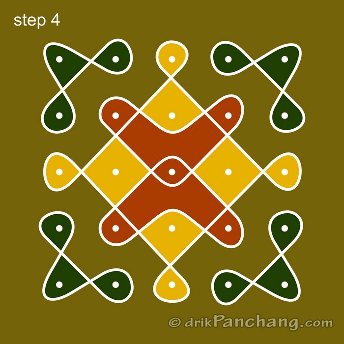 5x5 Dot Rangoli | 5x5 Dot Rangoli Design | 5x5 Dot Rangoli Designs ...