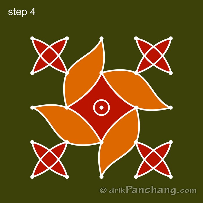 5x5 Dot Rangoli | 5x5 Dot Rangoli Design | 5x5 Dot Rangoli Designs ...