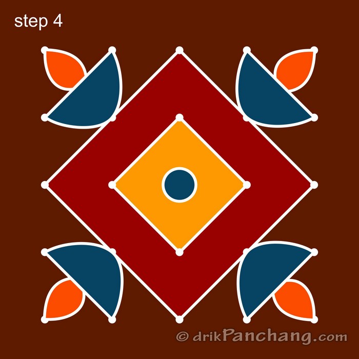 5x5 Dot Rangoli | 5x5 Dot Rangoli Design | 5x5 Dot Rangoli Designs ...