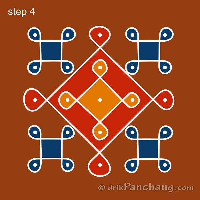 5x5 Dot Rangoli | 5x5 Dot Rangoli Design | 5x5 Dot Rangoli Designs ...