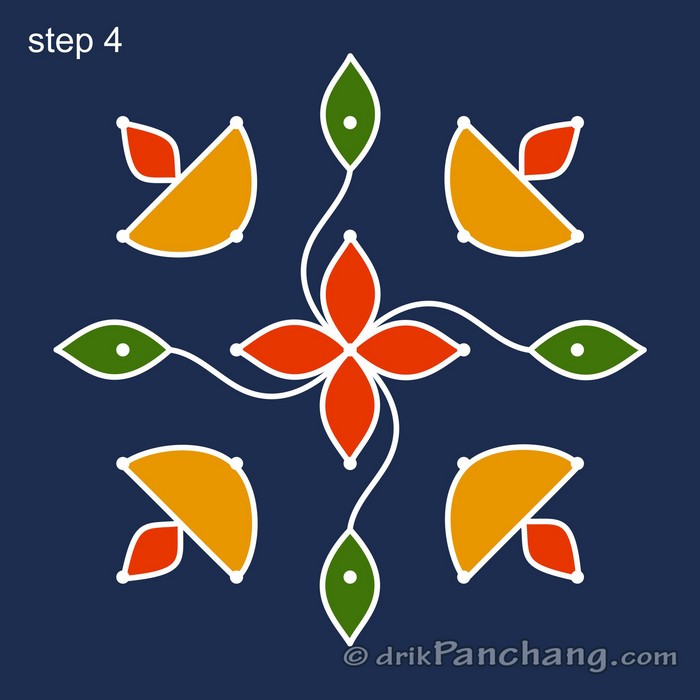 5x5 Dot Rangoli | 5x5 Dot Rangoli Design | 5x5 Dot Rangoli Designs ...