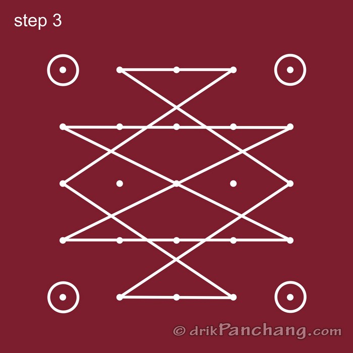 5x5 Dot Rangoli | 5x5 Dot Rangoli Design | 5x5 Dot Rangoli Designs ...