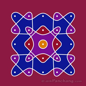 5x5 Dot Rangoli | 5x5 Dot Rangoli Design | 5x5 Dot Rangoli Designs ...