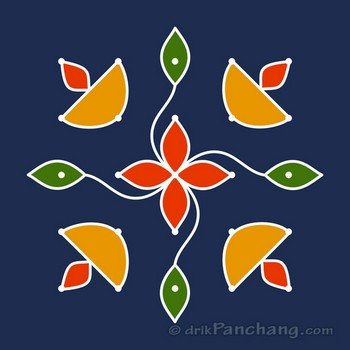 5x5 Dot Rangoli Designs | 5x5 Dot Kolam Designs | 5x5 Dot Muggu Designs ...