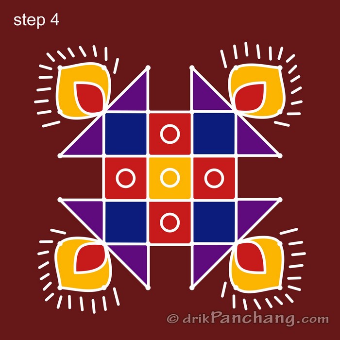 6x6 Dot Rangoli | 6x6 Dot Rangoli Design | 6x6 Dot Rangoli Designs ...
