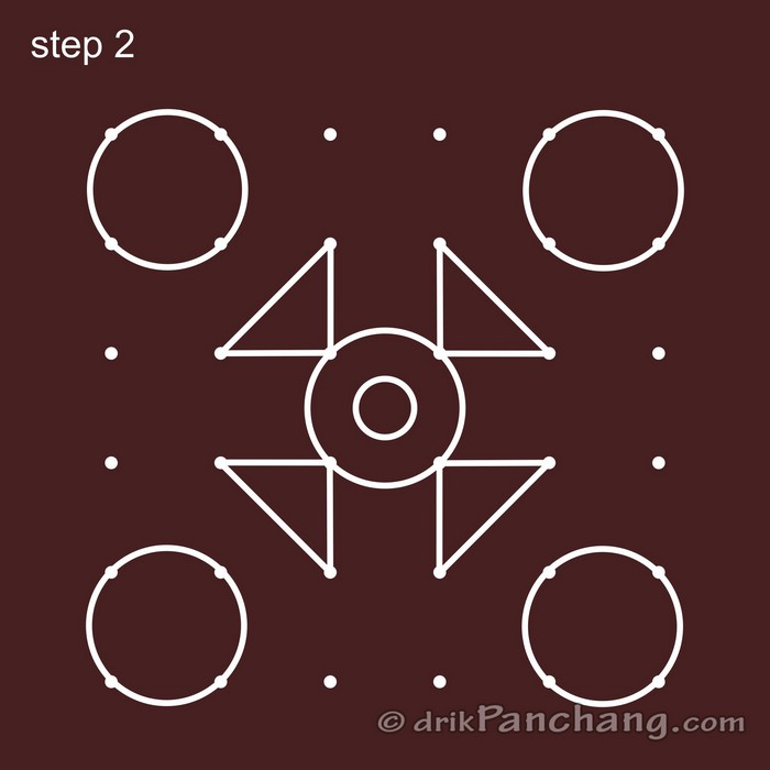 6x6 Dot Rangoli | 6x6 Dot Rangoli Design | 6x6 Dot Rangoli Designs ...