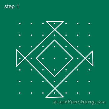 7x7 Dot Rangoli | 7x7 Dot Rangoli Design | 7x7 Dot Rangoli Designs ...