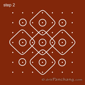 7x7 Dot Rangoli | 7x7 Dot Rangoli Design | 7x7 Dot Rangoli Designs ...