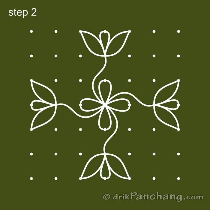 7x7 Dot Rangoli | 7x7 Dot Rangoli Design | 7x7 Dot Rangoli Designs ...