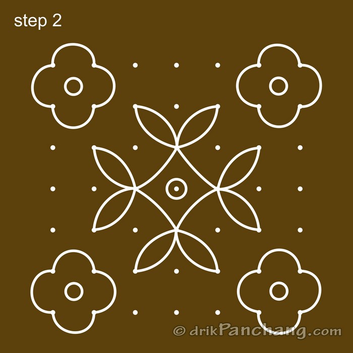 7x7 Dot Rangoli | 7x7 Dot Rangoli Design | 7x7 Dot Rangoli Designs ...