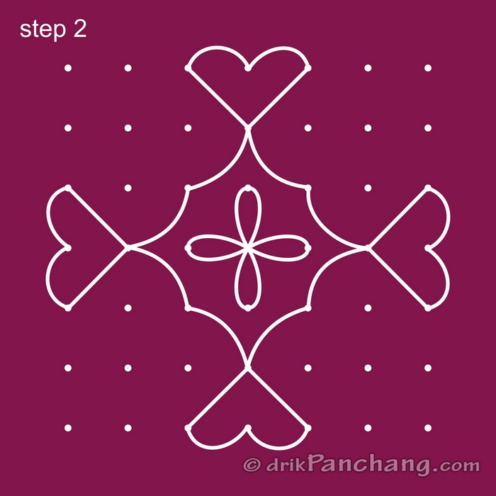 7x7 Dot Rangoli | 7x7 Dot Rangoli Design | 7x7 Dot Rangoli Designs ...