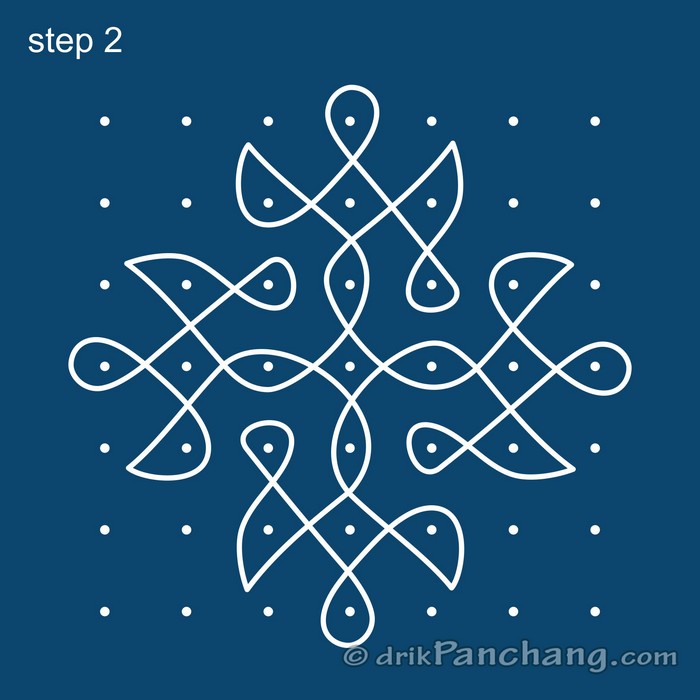7x7 Dot Rangoli | 7x7 Dot Rangoli Design | 7x7 Dot Rangoli Designs ...
