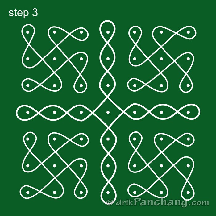 7x7 Dot Rangoli | 7x7 Dot Rangoli Design | 7x7 Dot Rangoli Designs ...