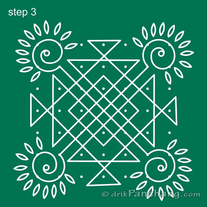 7x7 Dot Rangoli | 7x7 Dot Rangoli Design | 7x7 Dot Rangoli Designs ...