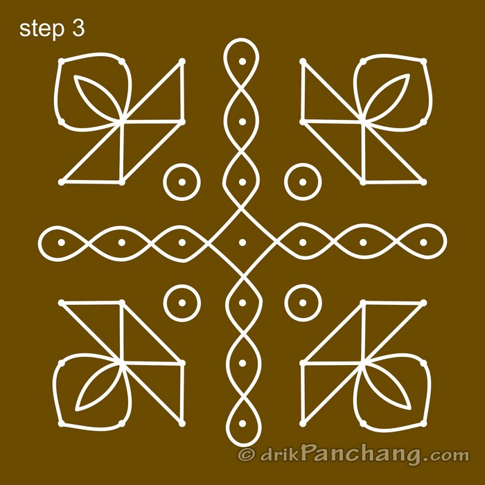 7x7 Dot Rangoli | 7x7 Dot Rangoli Design | 7x7 Dot Rangoli Designs ...