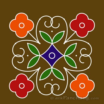 7x7 Dot Rangoli Designs | 7x7 Dot Kolam Designs | 7x7 Dot Muggu Designs ...