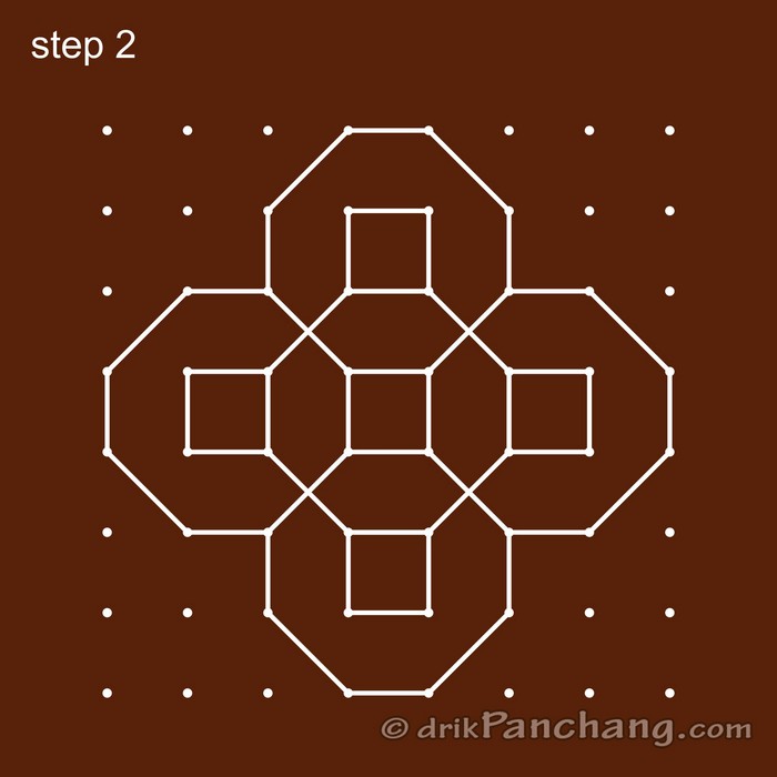 8x8 Dot Rangoli | 8x8 Dot Rangoli Design | 8x8 Dot Rangoli Designs ...