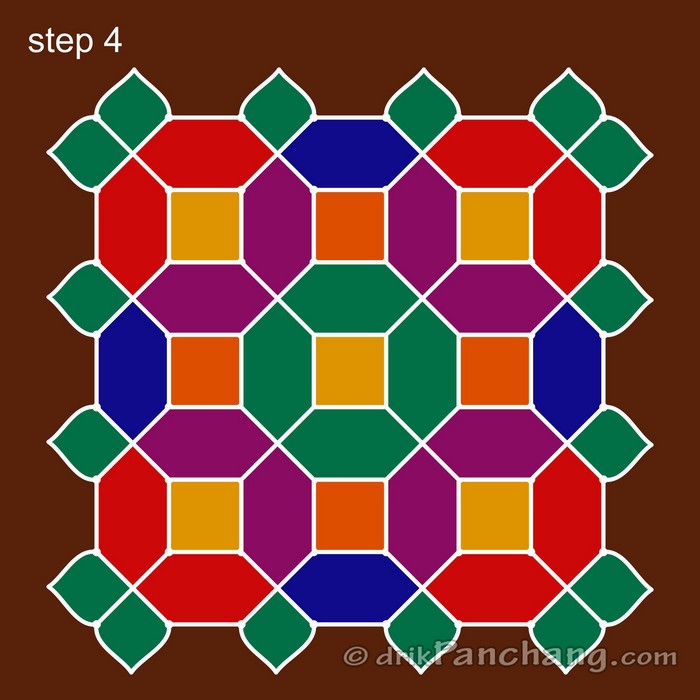 8x8 Dot Rangoli | 8x8 Dot Rangoli Design | 8x8 Dot Rangoli Designs ...