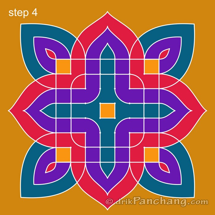 8x8 Dot Rangoli | 8x8 Dot Rangoli Design | 8x8 Dot Rangoli Designs ...