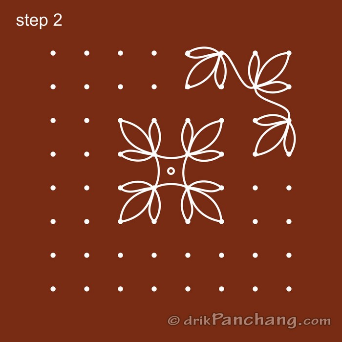 8x8 Dot Rangoli | 8x8 Dot Rangoli Design | 8x8 Dot Rangoli Designs ...