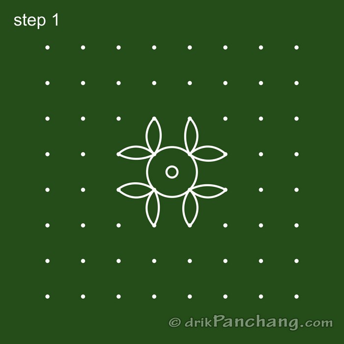 8x8 Dot Rangoli | 8x8 Dot Rangoli Design | 8x8 Dot Rangoli Designs ...